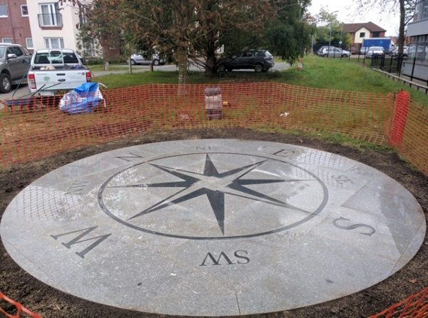 Compass Point Granite Base Plate - Stoneworld Oxfordshire