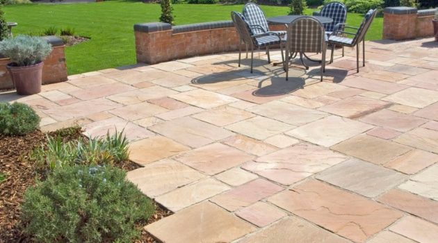 Modak Sandstone Tumbled Paving Slabs For Oxford Properties.