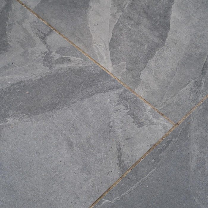 Elephant Grey Rio Porcelain Tiles Slate Surface - Stoneworld Oxfordshire