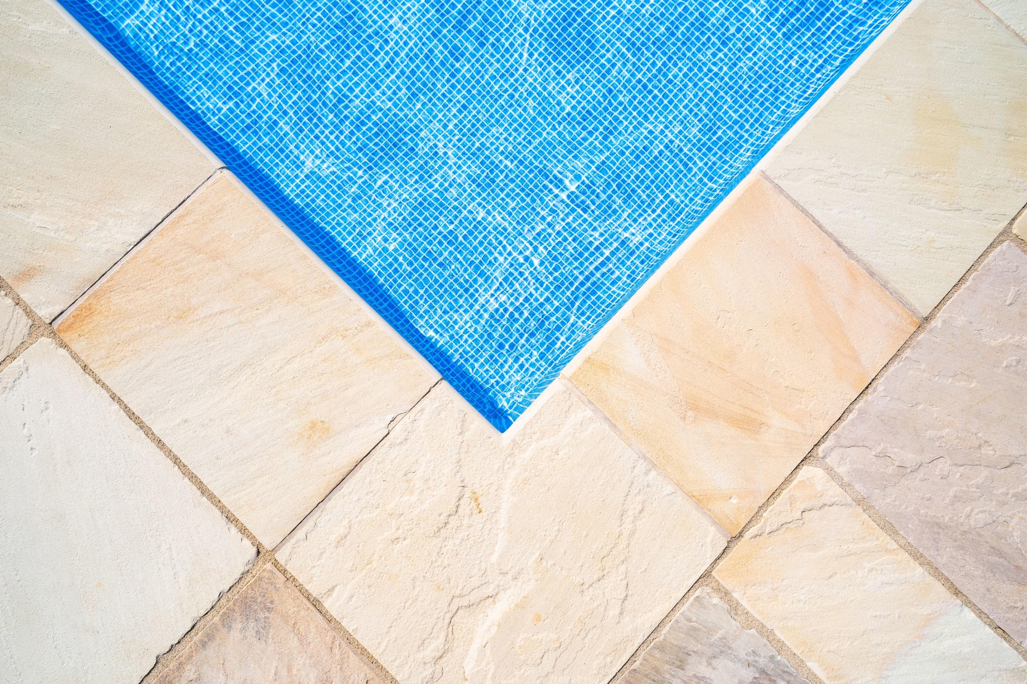 Fossil Mint tumbled pool project - Stoneworld Stoneworld Oxfordshire